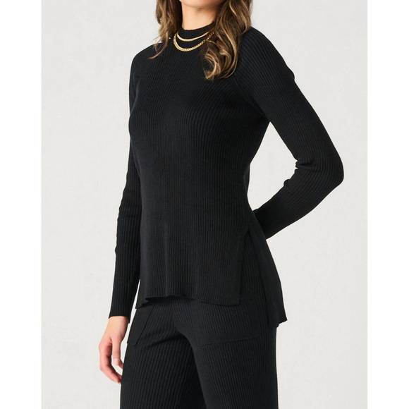 Dex | Sweaters | New Dex Ribbed Tunic Sweater In Black | Poshmark